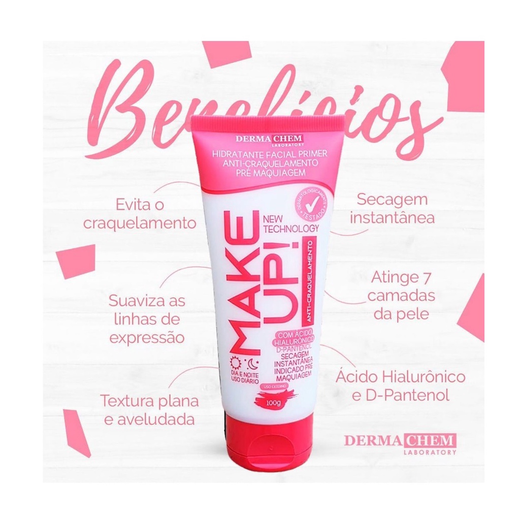 Hidratante Facial Primer Anti Craquelamento Dermachem 100G | Shopee Brasil