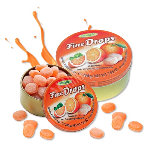 Balas Fine Drops sabor Laranja - Woogie - Importado da Áustria | Shopee ...