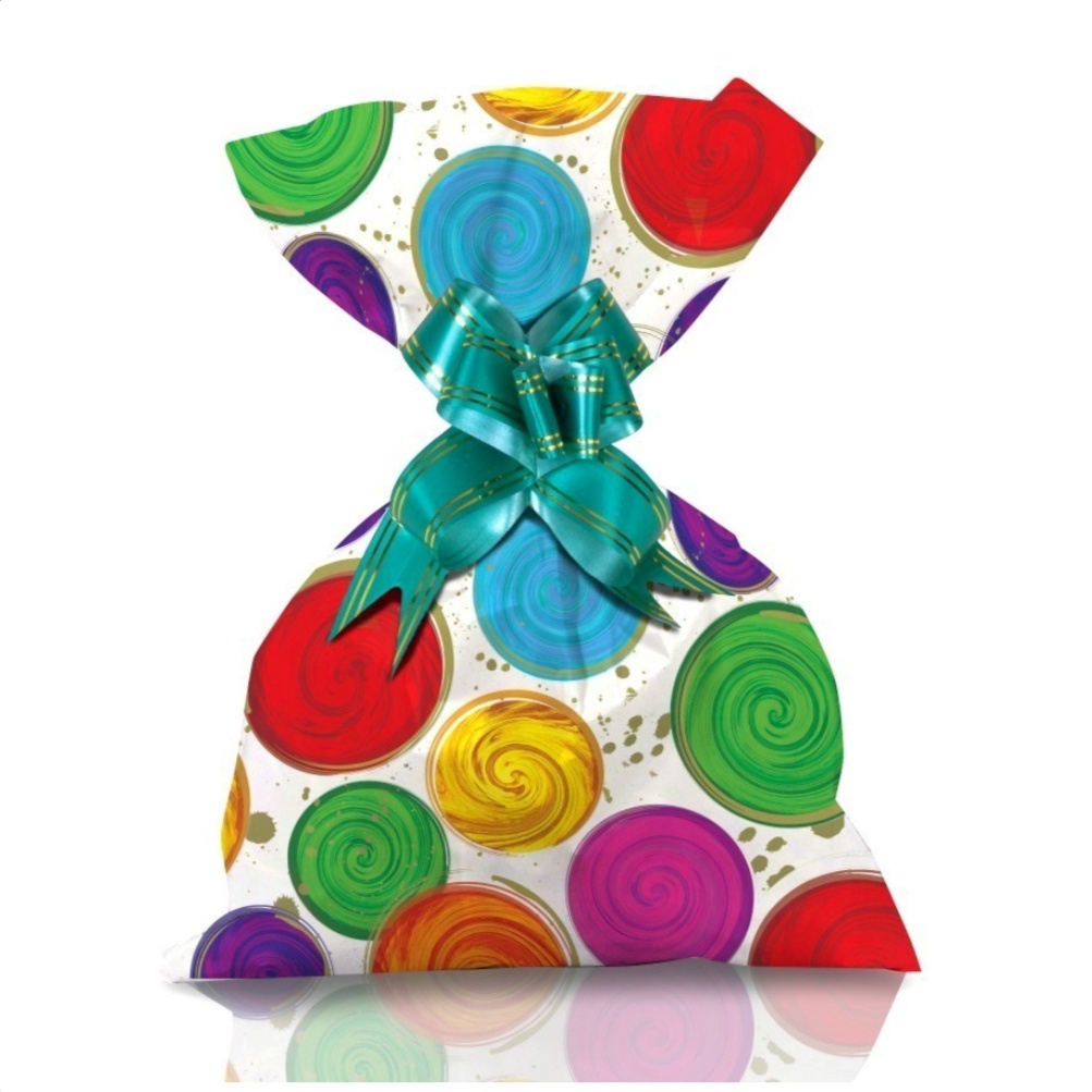 KIT SACO EMBALAGEM PARA PRESENTE METALIZADO 35X53 COM 50 UNIDADES + 50 ...