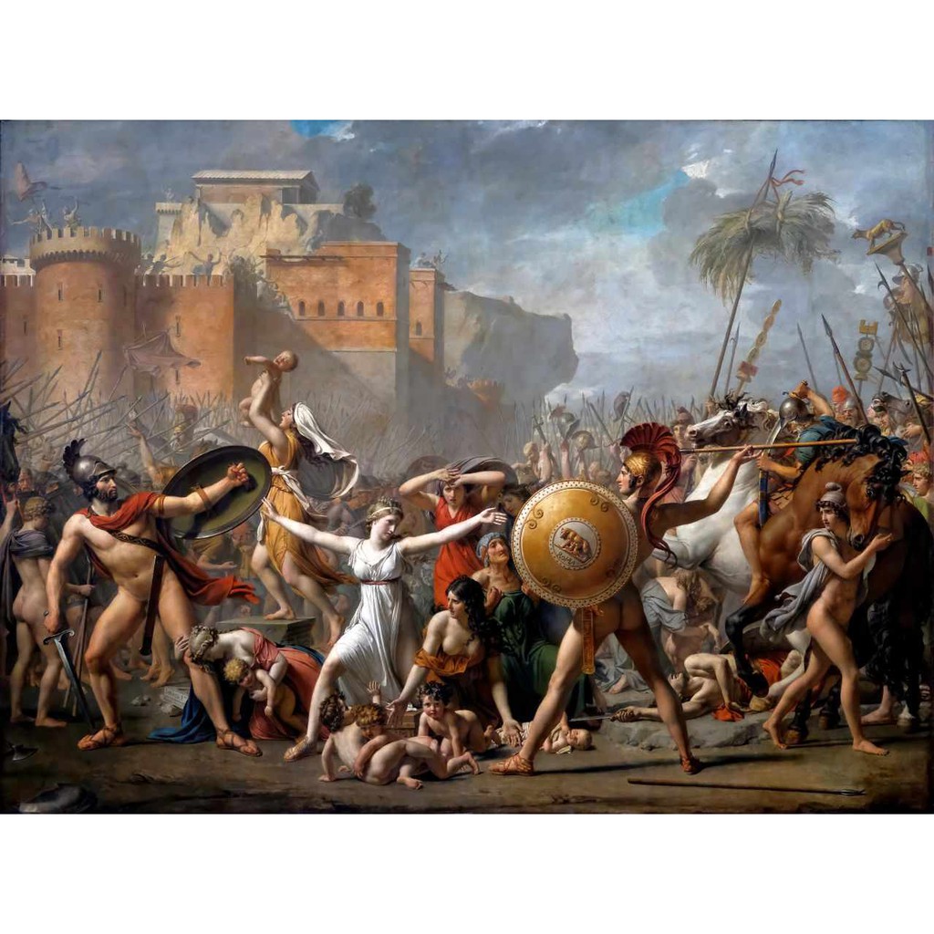 A intervenção das Sabinas - Jacques-Louis David - Tela Canvas Para ...