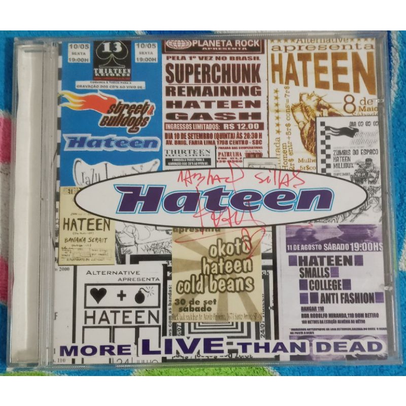 Cd Hateen - More live than dead Ao Vivo Autógrafado (Cpm 22, Dead Fish ...