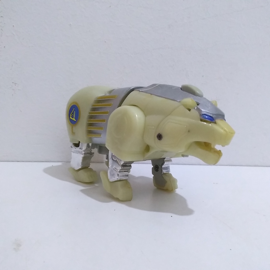 Power Ranger Força Animal Megazord Urso Branco e Prata 12cm de ...