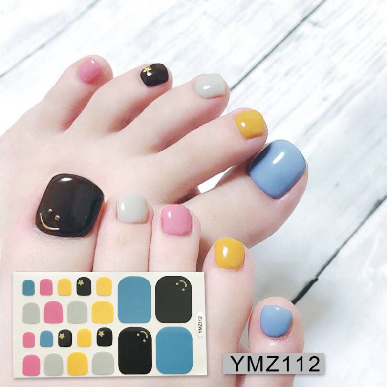Autocolantes De Unhas Para Os Pés Da Moda Coréia 22PCS/SET Toes Sticker ...