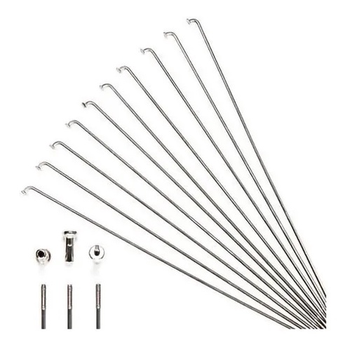 Jogo de Raio Grosso Cromad Para Sua Bike Aro 26 72 Raios Para Duas Rodas 26x36F 255x2.5mm MTB ...