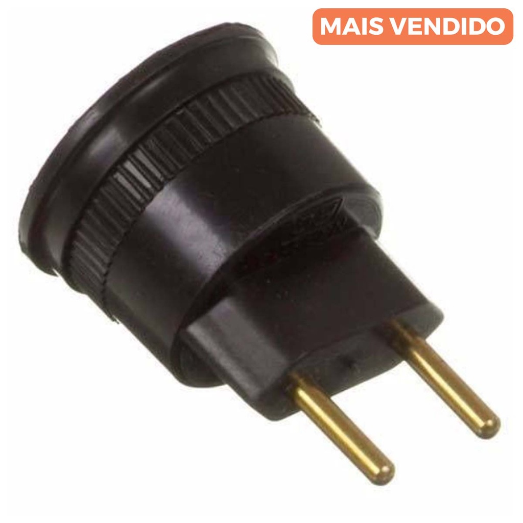 Soquete Pino Porta Lâmpada Adaptador E27 Bocal Tomada Preto Bivolt | Shopee Brasil