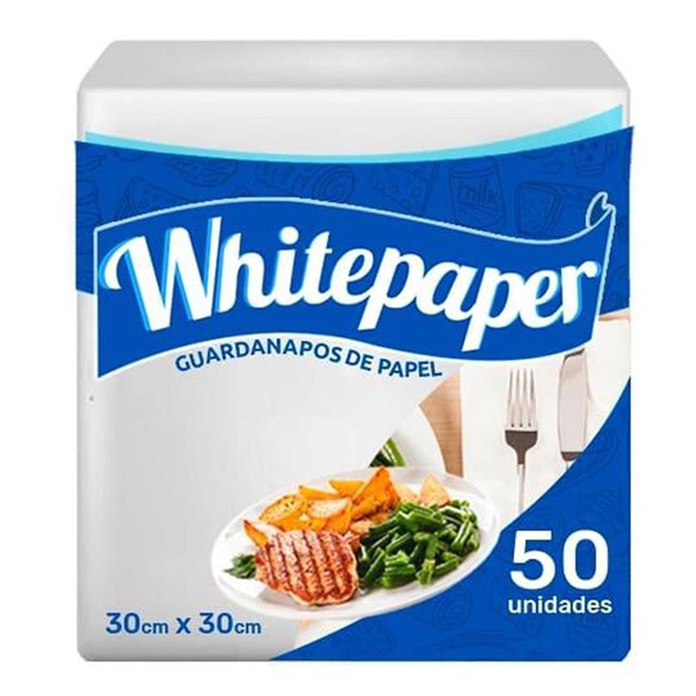 Guardanapo De Papel Descartavel Folha Simples 30x30 - 20 Pacotes Com 50 ...