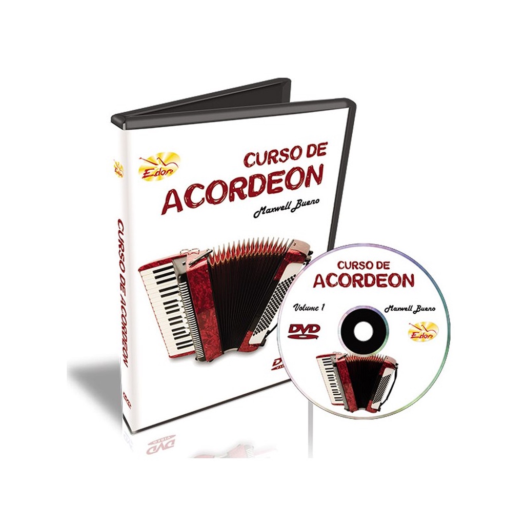 DVD Curso de Acordeon Gaita Iniciante Volume 1 Edon, aprenda de maneira ...