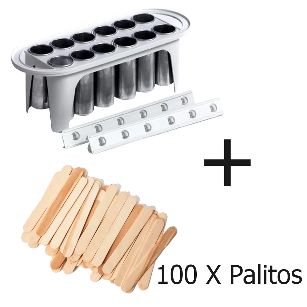 Picoleteira Em Alumínio Para 12 Picolés Redondo BRANCA + Palitos ...