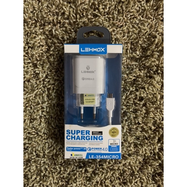 Carregador Turbo com Cabo V8 - 1 USB - Lehmox - LE-354 | Shopee Brasil