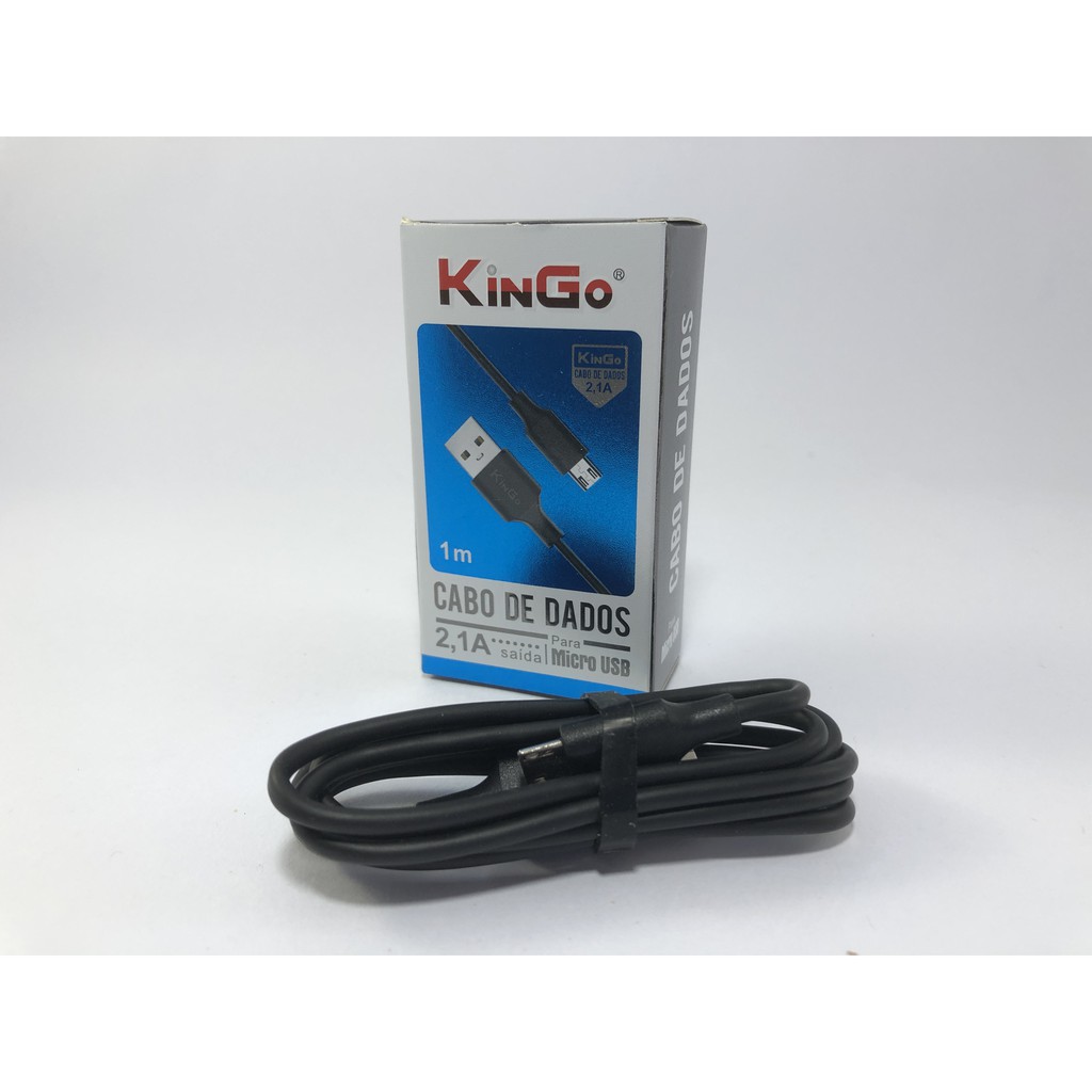 Cabo de Dados Micro USB V8 2.1A Kingo | Shopee Brasil