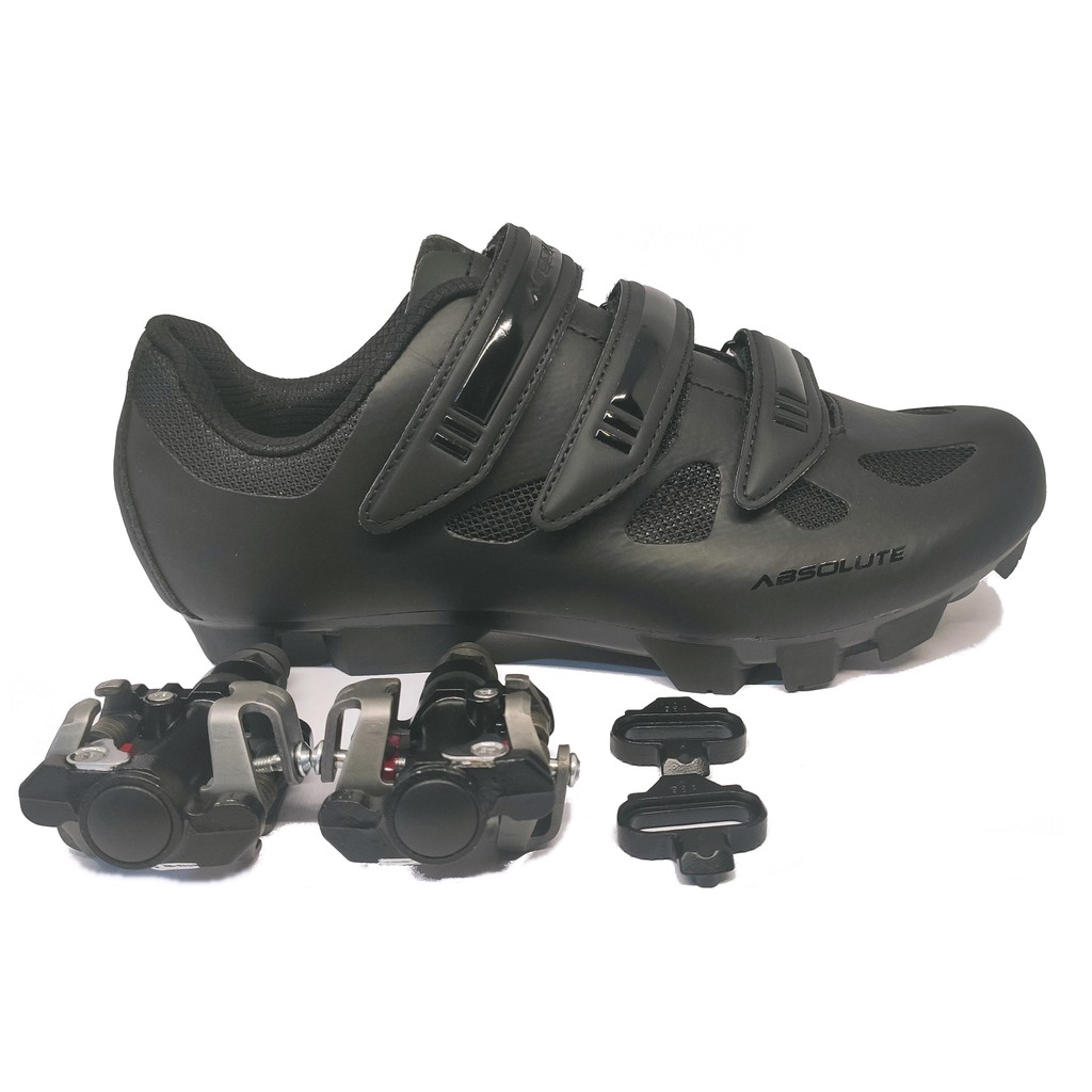 Kit Sapatilha de Bicicleta Mtb Absolute Nero + Pedal Clip com Tacos Wellgo M919 | Shopee Brasil