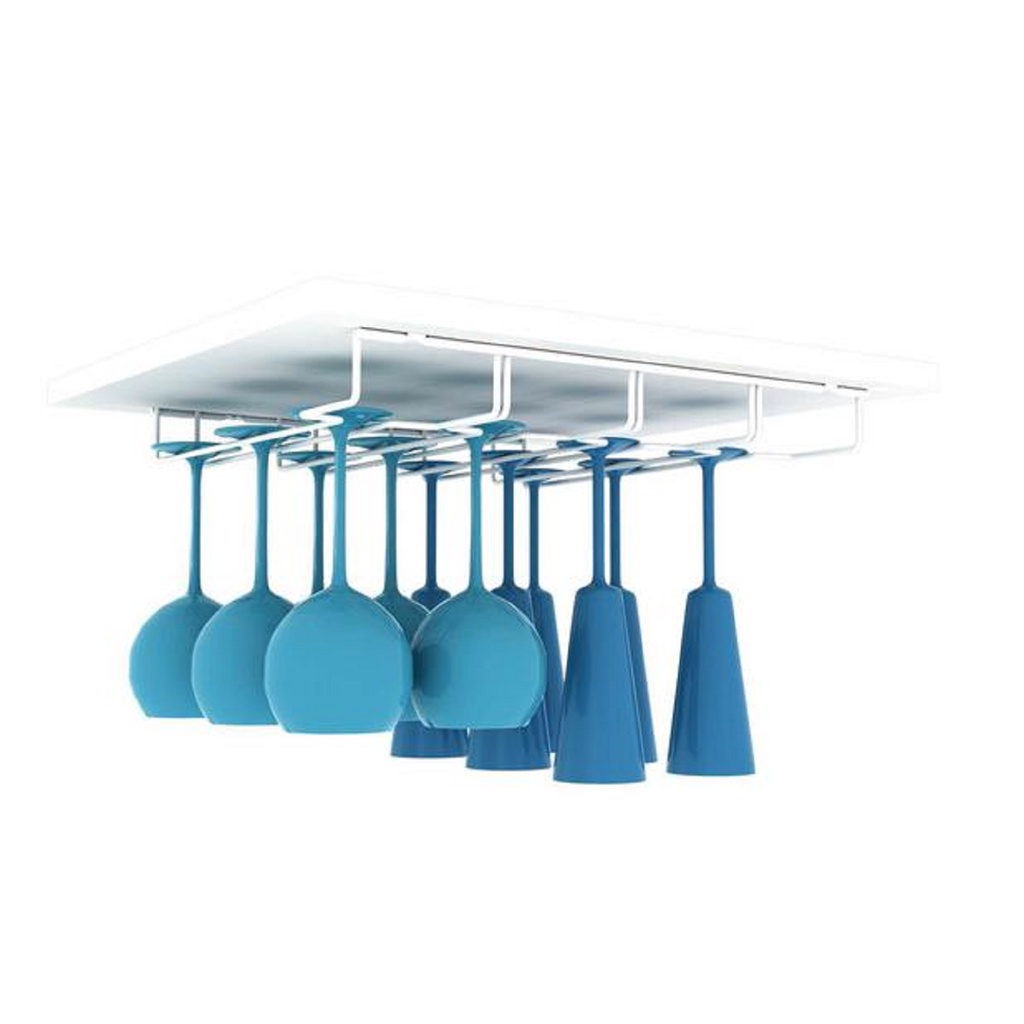 Suporte Fixo Armário Porta Taças Organizador Cozinha Dicarlo Branco ...