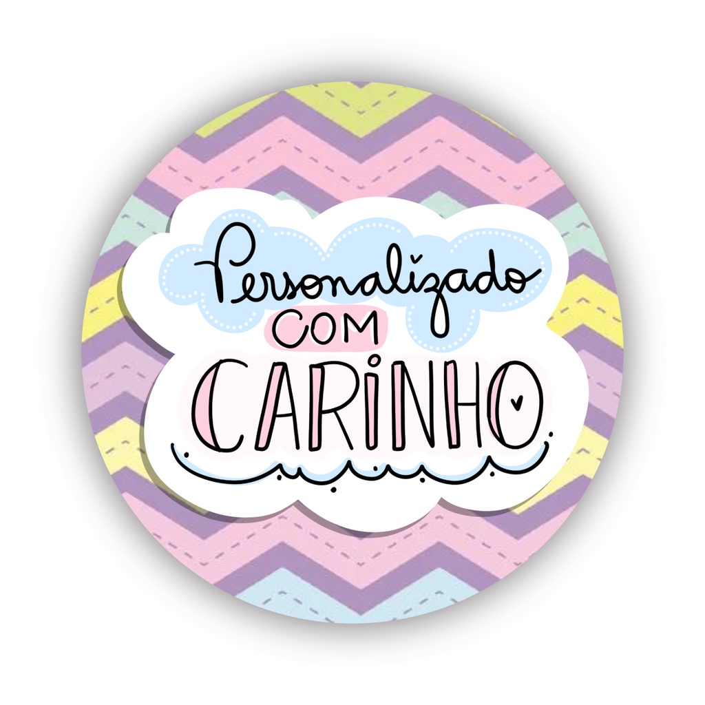 50 Etiquetas Personalizado com carinho tags adesiva 5x5 | Shopee Brasil
