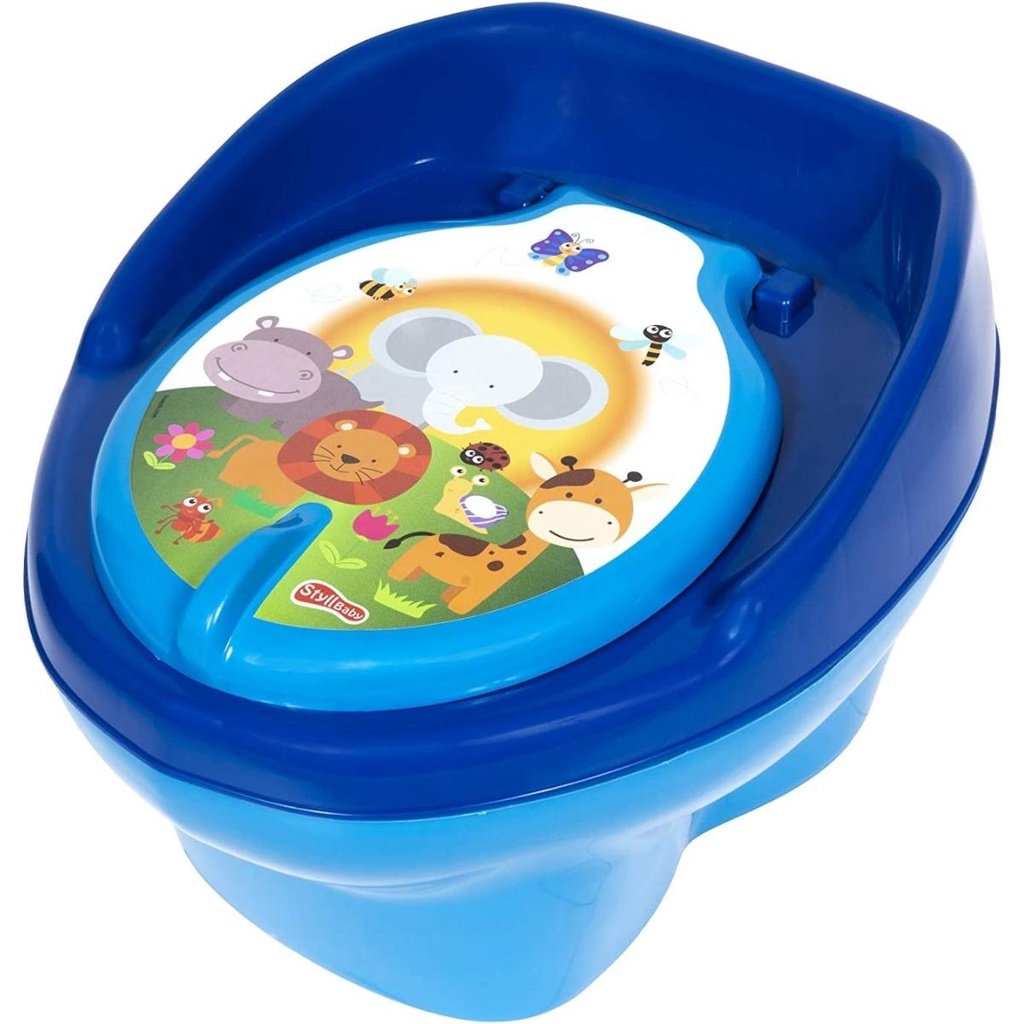 Troninho Pinico Infantil Azul Bebê e Azul Bic Styll Baby 18 a 36 meses ...