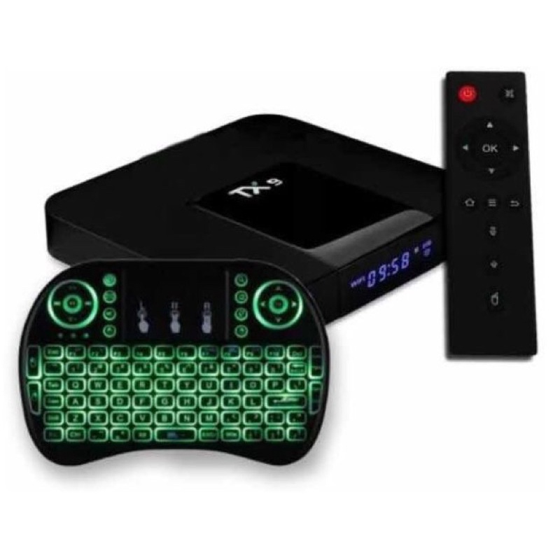 Conversor Smart Tx9 Bluetooth 8gb Ram 128gb Rom + Teclado com Led ...