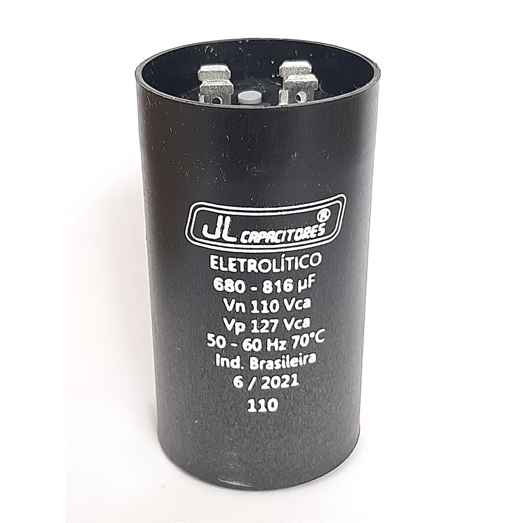 Capacitor Eletrolítico 680-816 Uf - 110 Volts - Marca Jl | Shopee Brasil