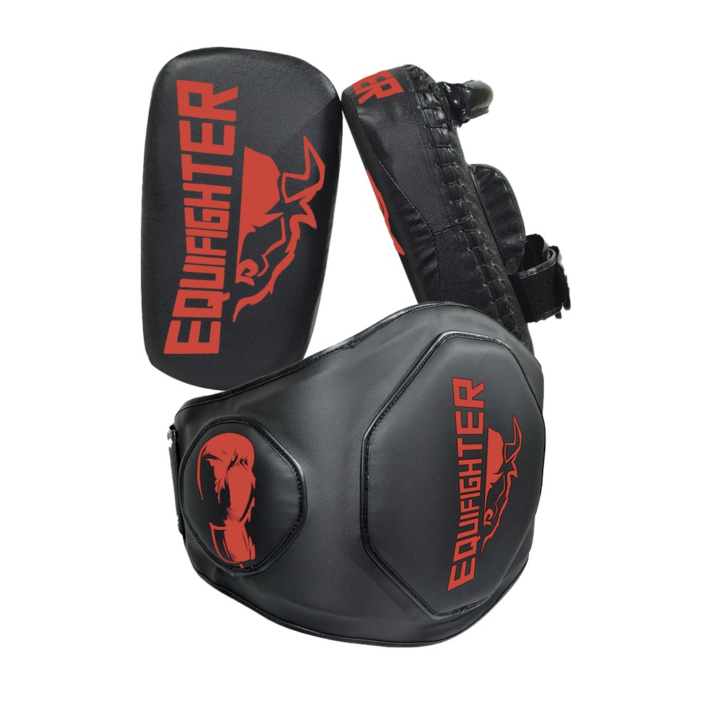 Kit Aparador de Chute Muay Thai Treinos MMA + Cinturão Abdominal ...