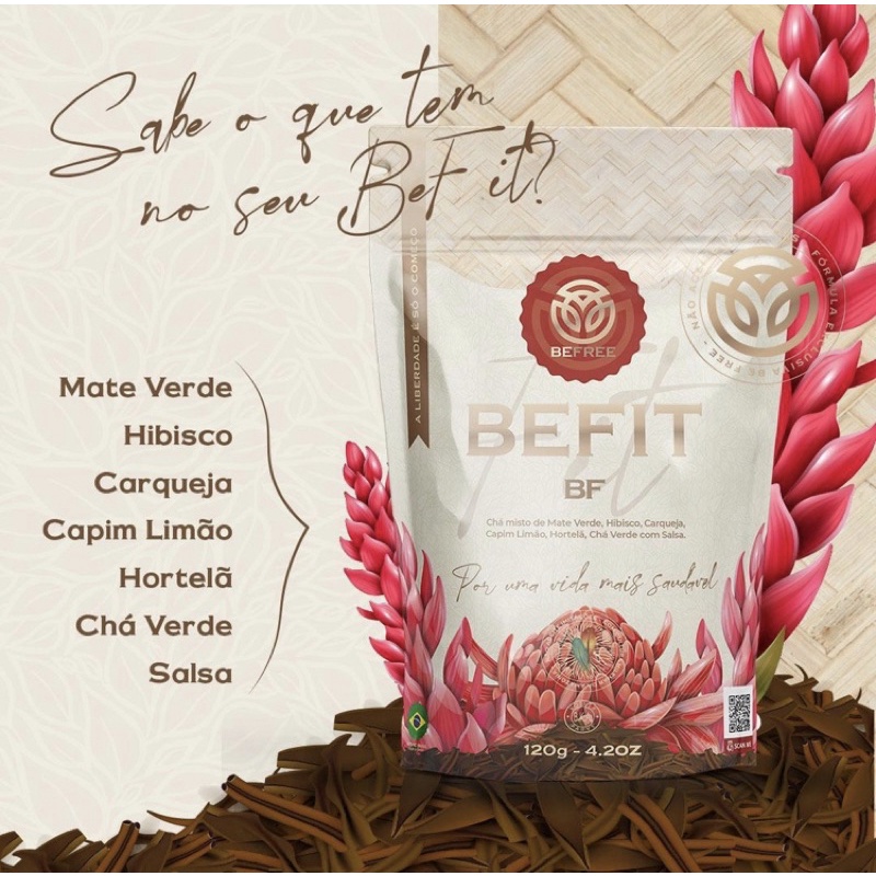 Be fit Cha termogênico e diurético befree | Shopee Brasil