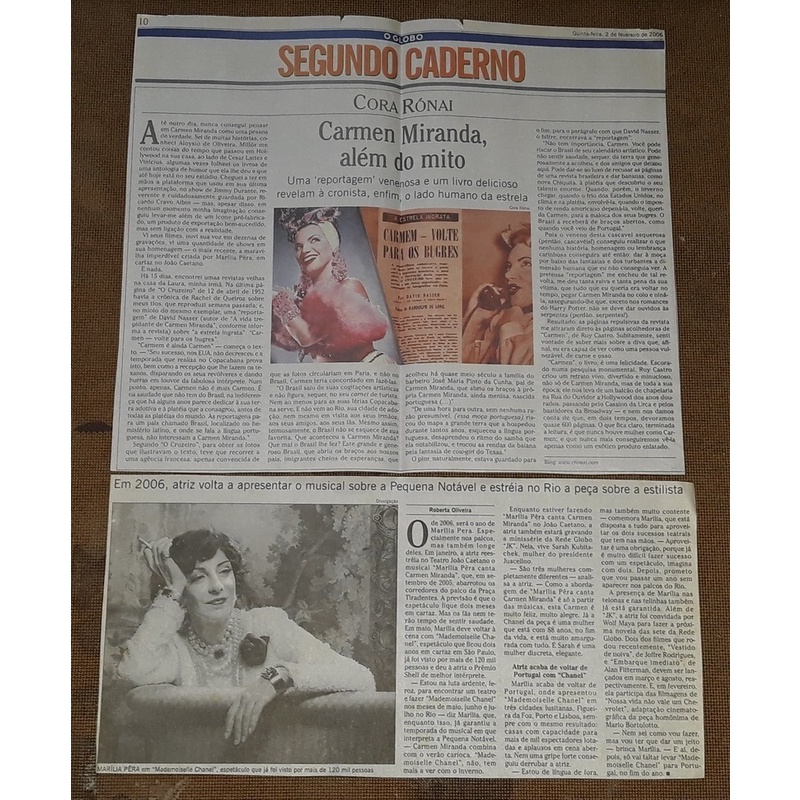 Carmen Miranda _ Muitos Recortes Originais | Shopee Brasil