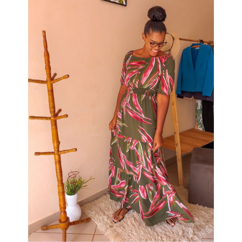 Vestido Longo Lia | Shopee Brasil