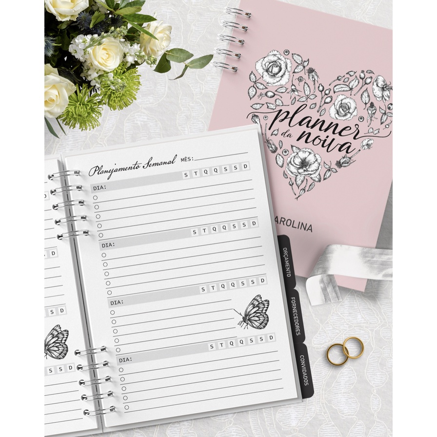 Planner da Noiva personalizado caderno casamento | Shopee Brasil