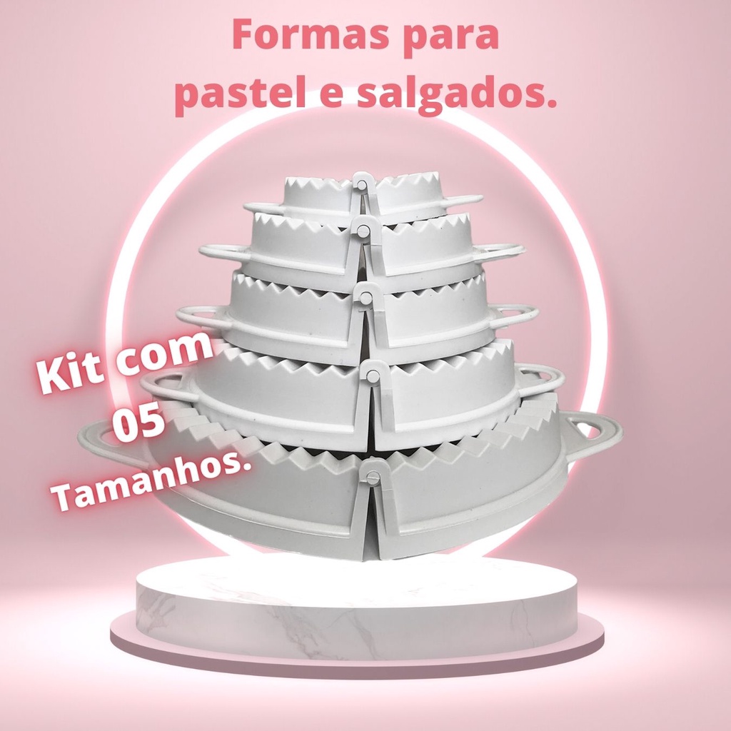 Kit Com 5 Formas De Pastel Meia Lua Padrão Molde Pastelzinho | Shopee ...
