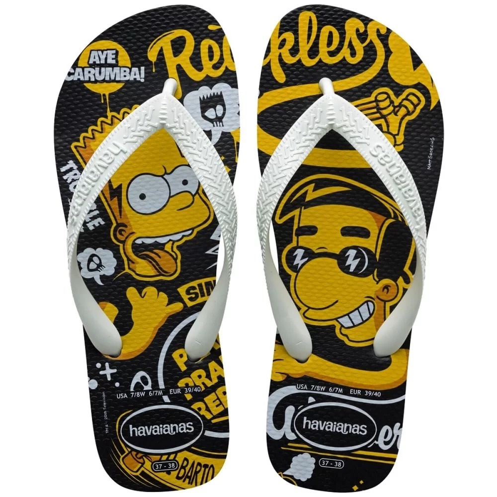 Chinelo Havaianas Top Simpsons Bart Preto DS. | Shopee Brasil