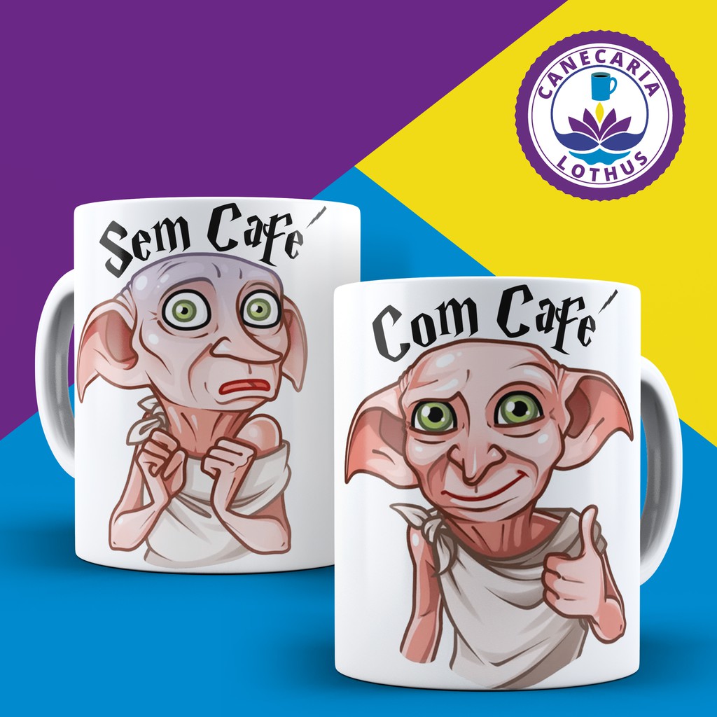 Caneca Personalizada Dobby Sem/Com café ( Harry Potter) | Shopee Brasil