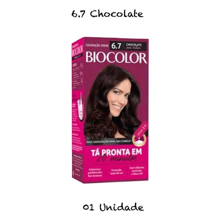 Biocolor Tintura de Cabelo Mini Kit 6.7 Marrom Natural Irrestível ...