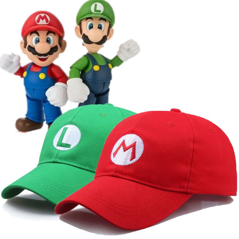 Chic Luigi Super Mario Bros Cosplay Chapéu Tamanho Adulto Boné De ...