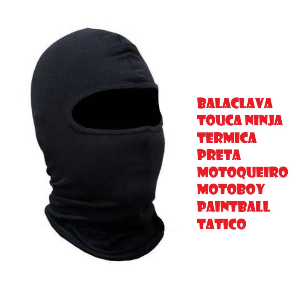 Balaclava Touca Ninja Termica Paint Ball Preta Johnny 401sc | Shopee Brasil