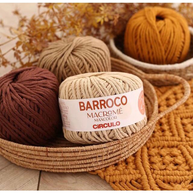 Barbante Barroco Macramê Maxcolor Circulo 24 Fios 400g | Shopee Brasil