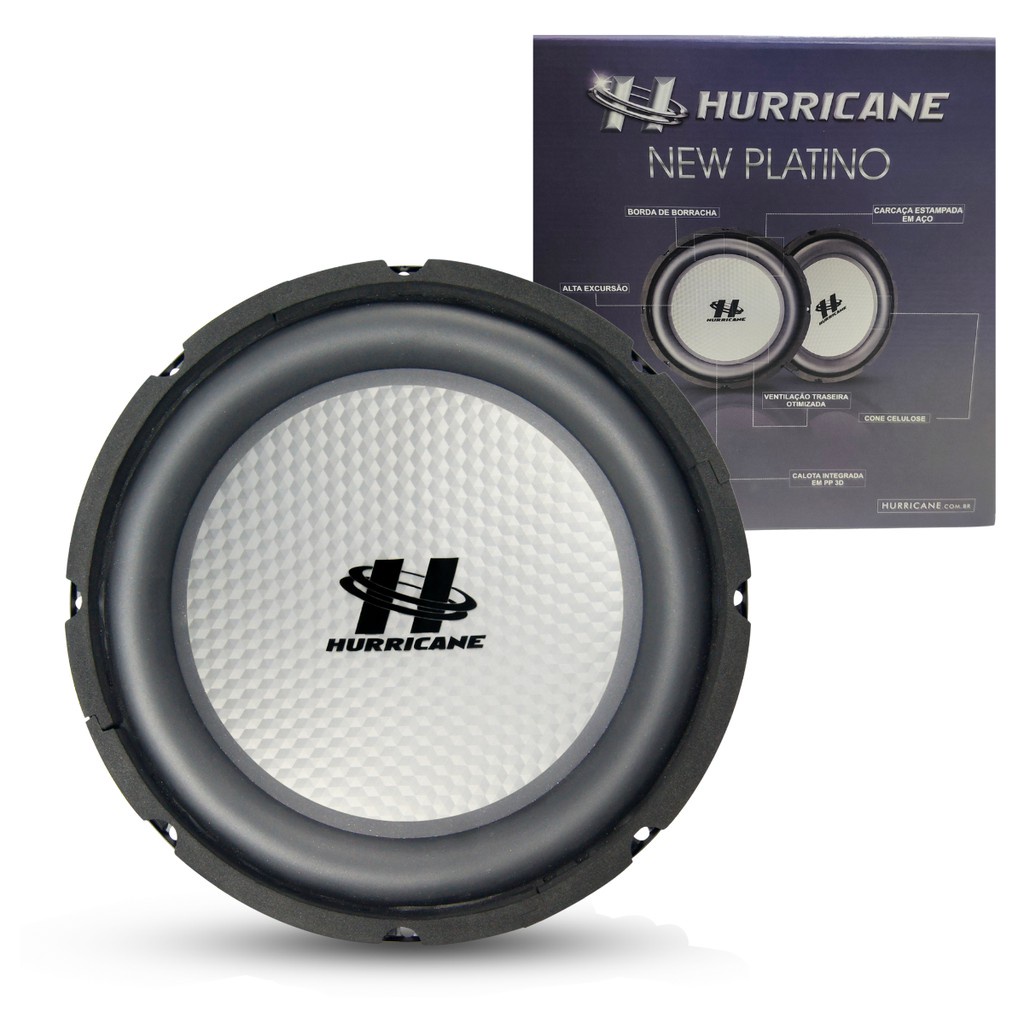 Subwoofer Hurricane Platino 350w Rms 12 Polegadas 4 Ohms | Shopee Brasil