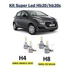 Kit Super Led Hb20/hb20s H4 +h8 Farol Alto Baixo E Milha | Shopee Brasil