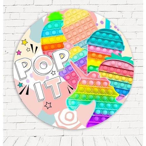 Painel Festa Redondo Sublimado Em Tecido Pop It C/elástico RE01 | Shopee Brasil