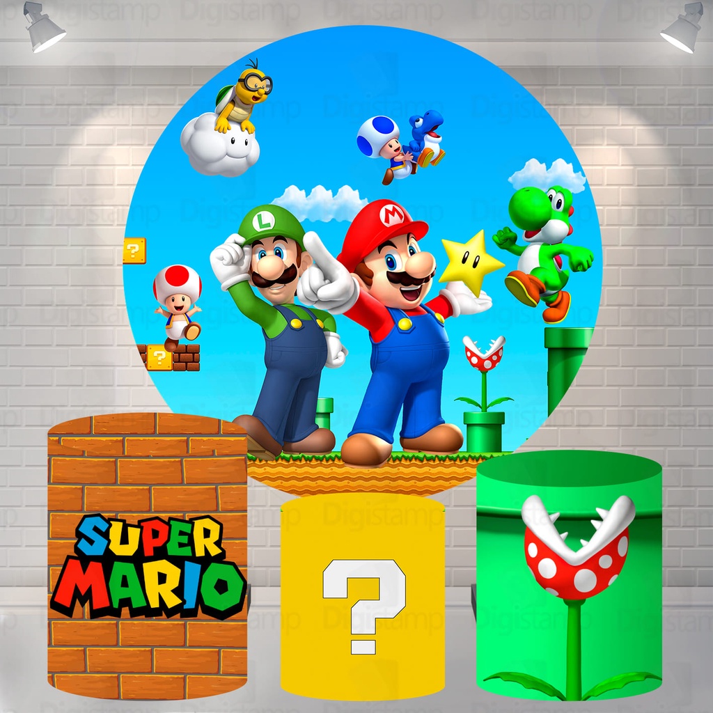 Kit Capa Painel + Trio de Cilindros Sublimados Mario | Shopee Brasil