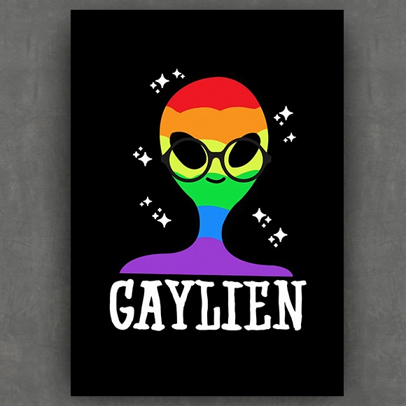 Comunidade Lgbt, Gaylien, Et, Quadro Decorativo 42x30cm Mdf | Shopee Brasil