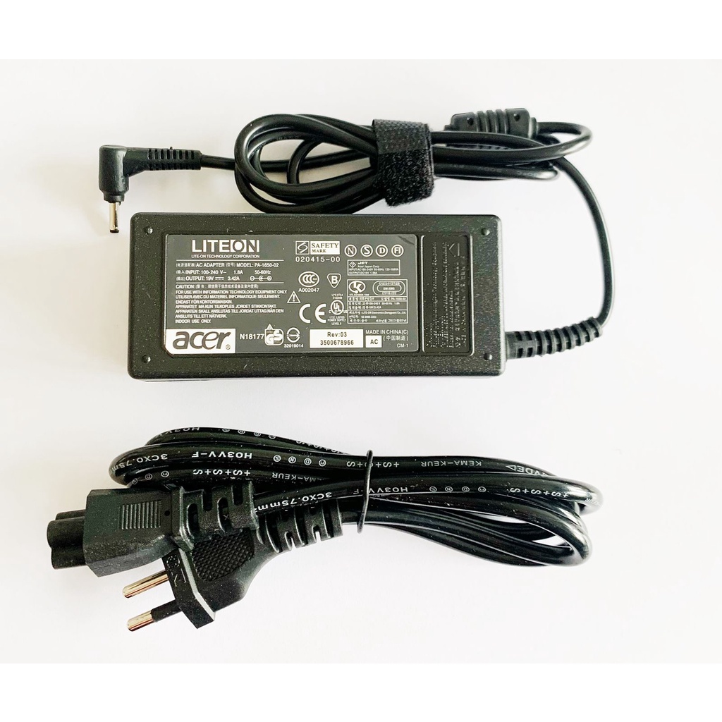 Fonte para Notebook Acer Aspire 19V 3.42A 65W Pino fino 3.0mm x 1.0mm | Shopee Brasil