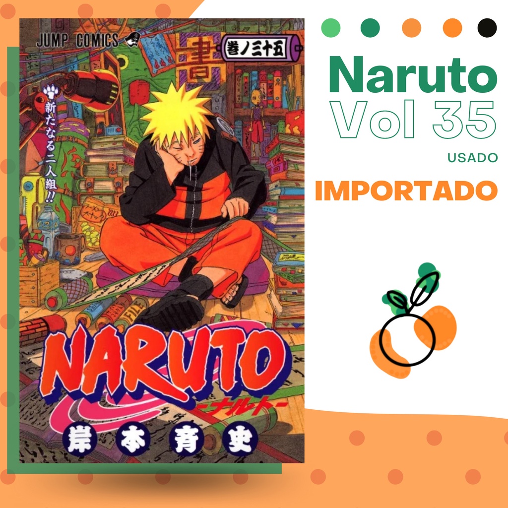 Mangá Naruto Volume 35 em japonês (importado). | Shopee Brasil