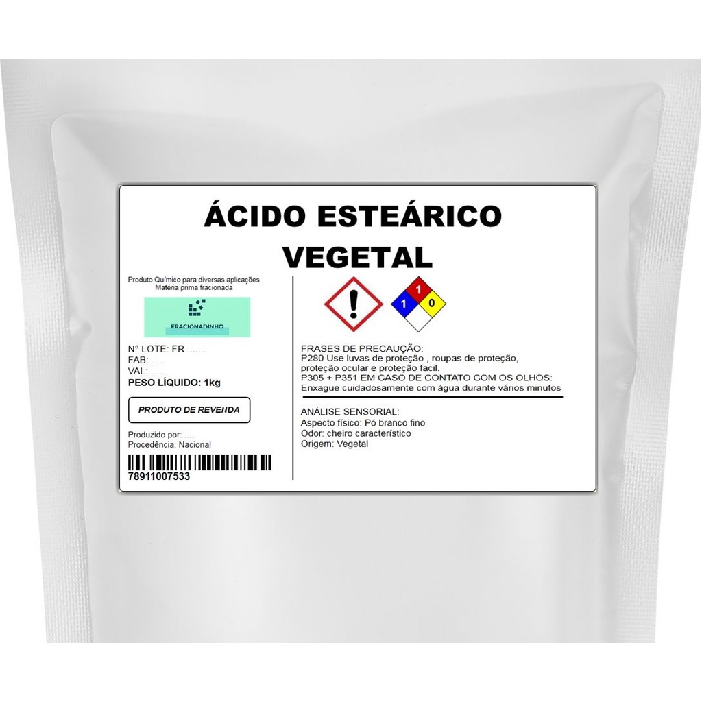 Estearina tripla vegetal 1 kg Branquinha sem cheiro Acido estearico ...