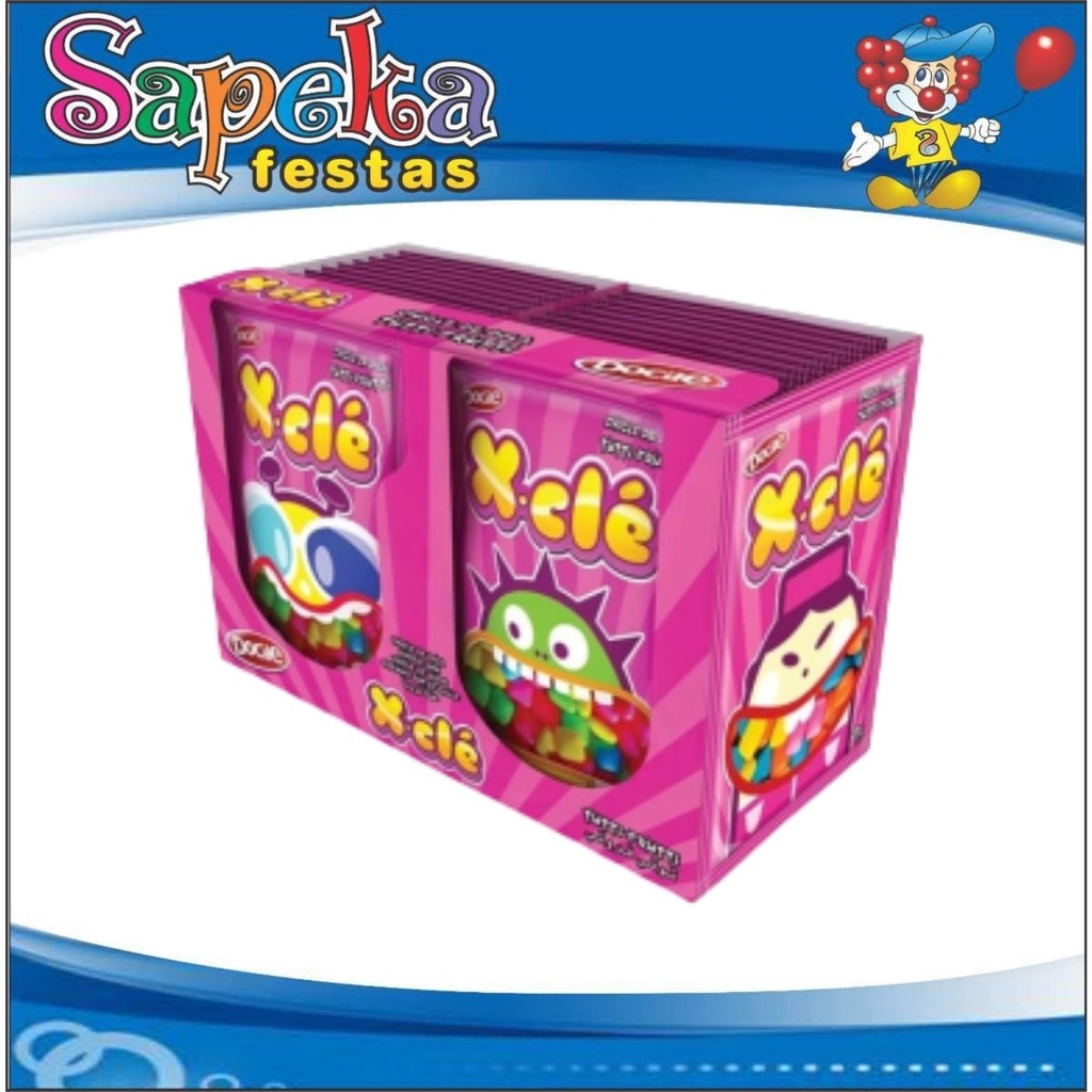 display de Mini Chiclete X-clé Tutti Frutti Docile - 24 x 11g | Shopee ...