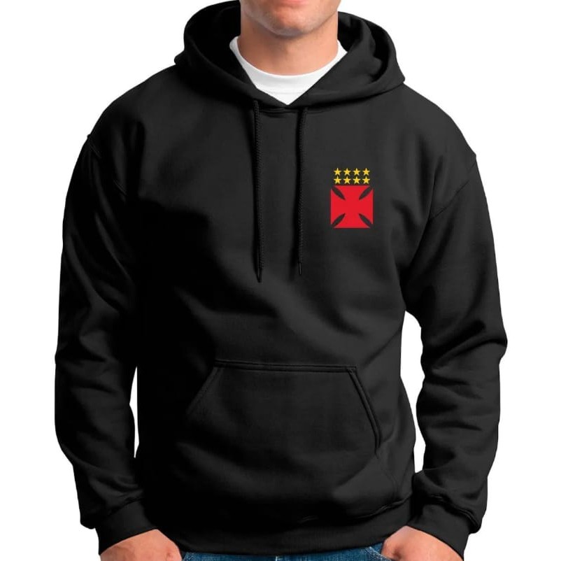 Moletom Blusa do Vasc0 Escudo Bordado Time de Futebol da Gama Com Bolso ...