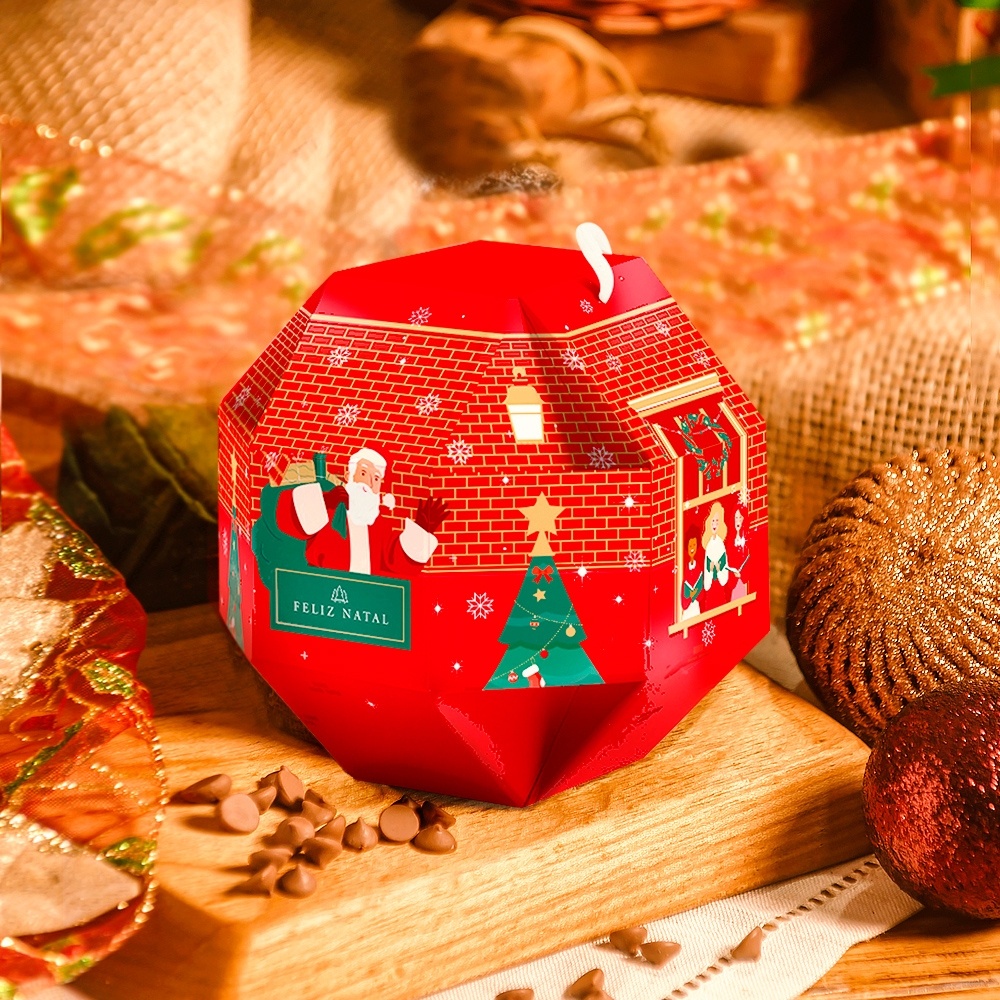 10 Embalagem Bolinha Mini Panetone Chocotone 100g Natal 2023 Shopee