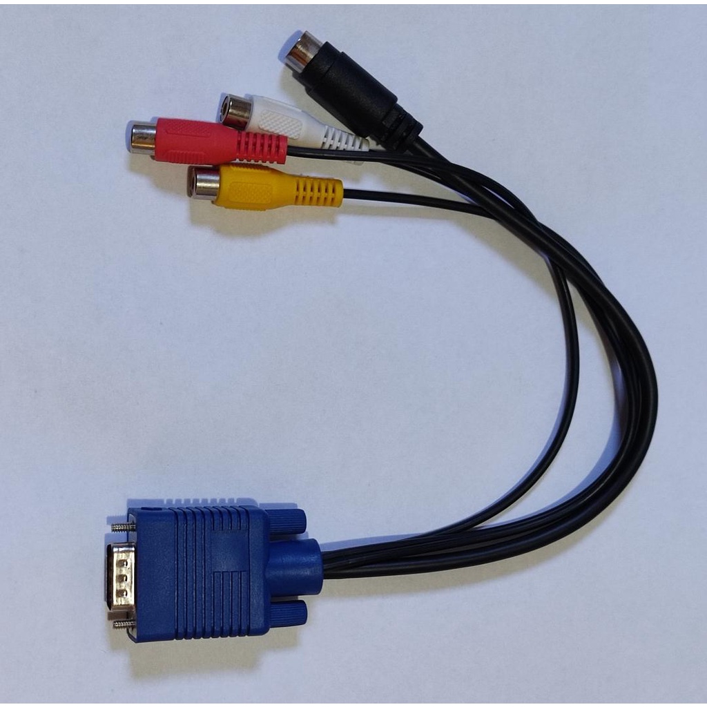 Conversor VGA para TV Cabo Conversor Vga Tv S-video 3 Rca Av Imagem De ...