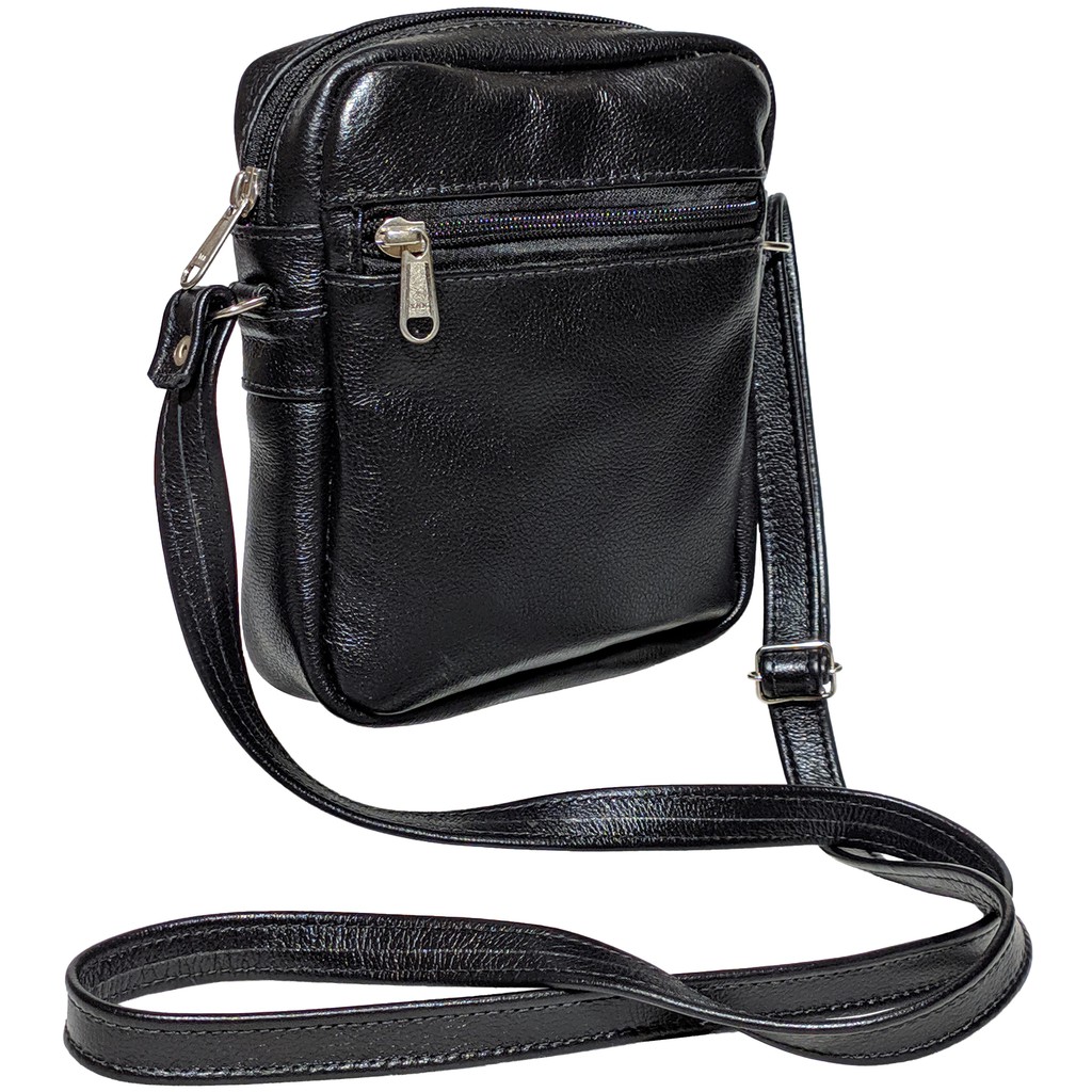 Bolsa Shoulder Bag Masculina Couro Legitimo Transversal Pequena ...