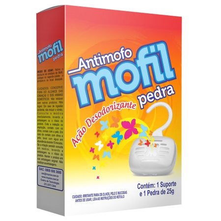 Antimofo desodorizante Mofil Desodor Suporte + 1 Pedra de 25g | Shopee ...