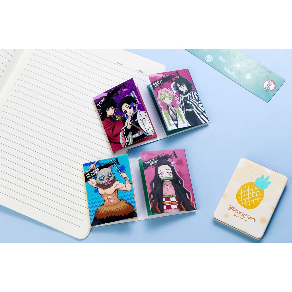 Kit com 4 Blocos de Anotações Anime Sticky Notes Memo Pad - Demon ...