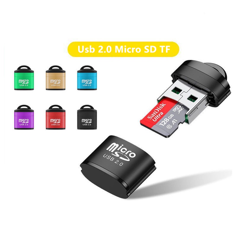 Mini Adaptador De Cartão De Memória Flash Drive Portátil Mini Usb 2.0 ...