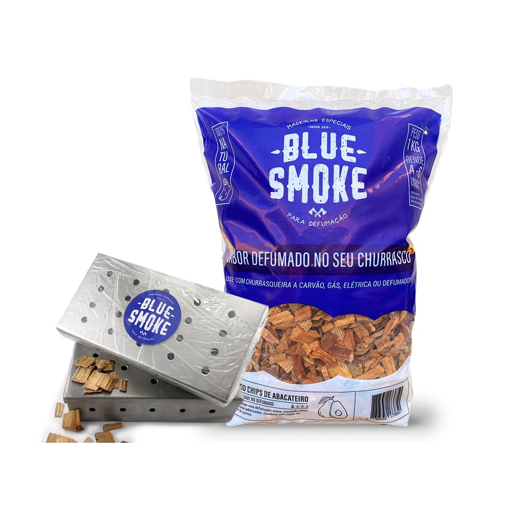 Kit 1x Lascas De Lenha De ABACATEIRO + Smoker Box | Shopee Brasil