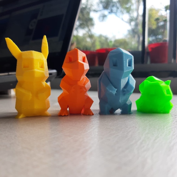 KIT Pokémon - Pokémon Low Poly - Pikachu - Squirtle - Bulbasaur ...